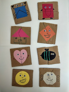 Sonshine Mumma: DIY Jigsaw Puzzle | Two-piece Toddler Puzzles