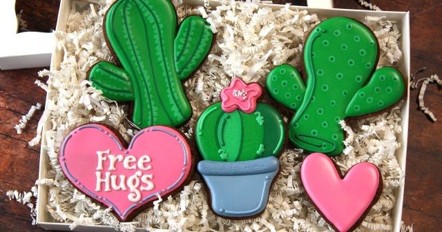 How To Make Decorated Cactus Cookies - the Anti-Valentine