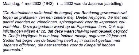 1942 - Bandoeng najaar 1942 - Julie; 'Ik had iets gedaan waar de Jappen ...