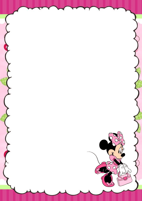 Genial caratula para cuaderno de Minnie