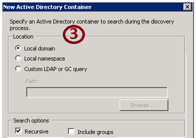 SCCM 2012: How to enable Active Directory System Discovery