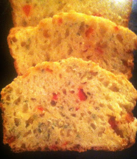 Brigitte's Kitchen and Home: Havarti and Red Pepper Quick Bread