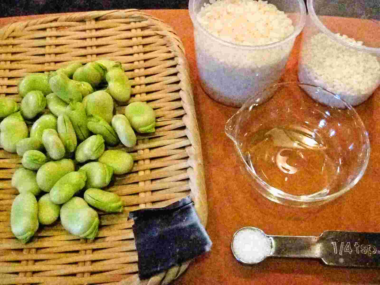 Recipes for Tom: Soramame gohan / steamed rice with fava beans