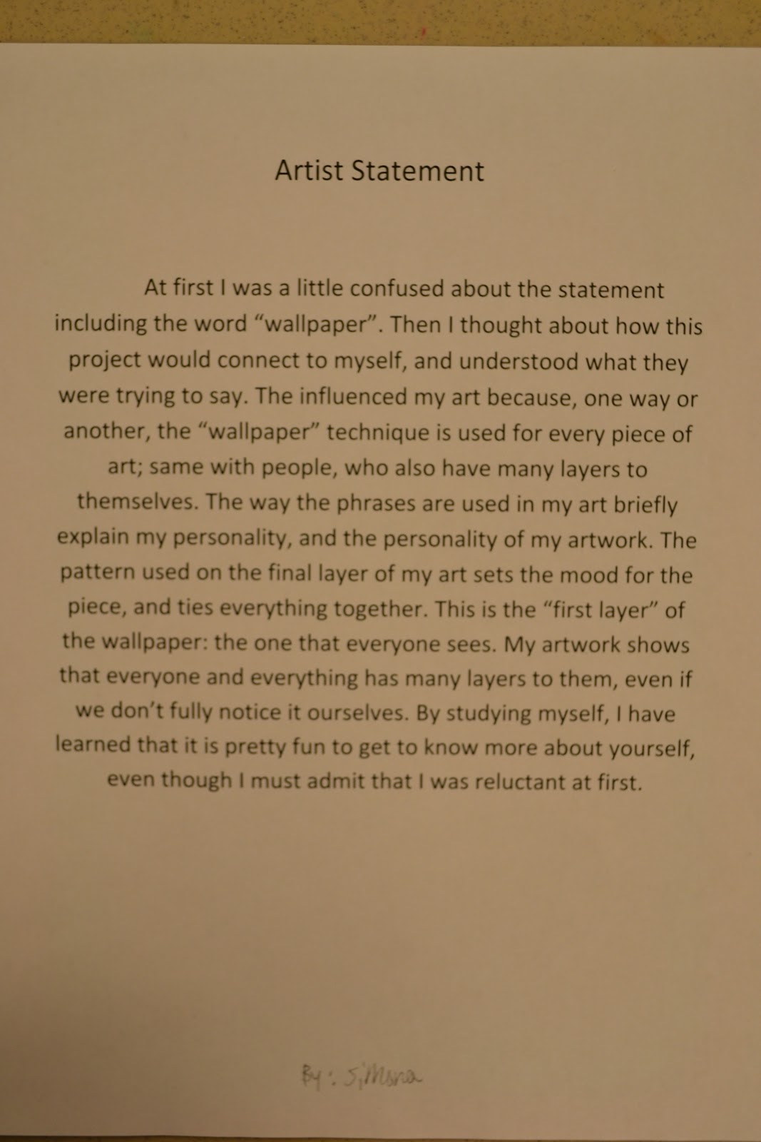 Smock Room: Layers of Me: Exploring Identity through "Wallpaper"