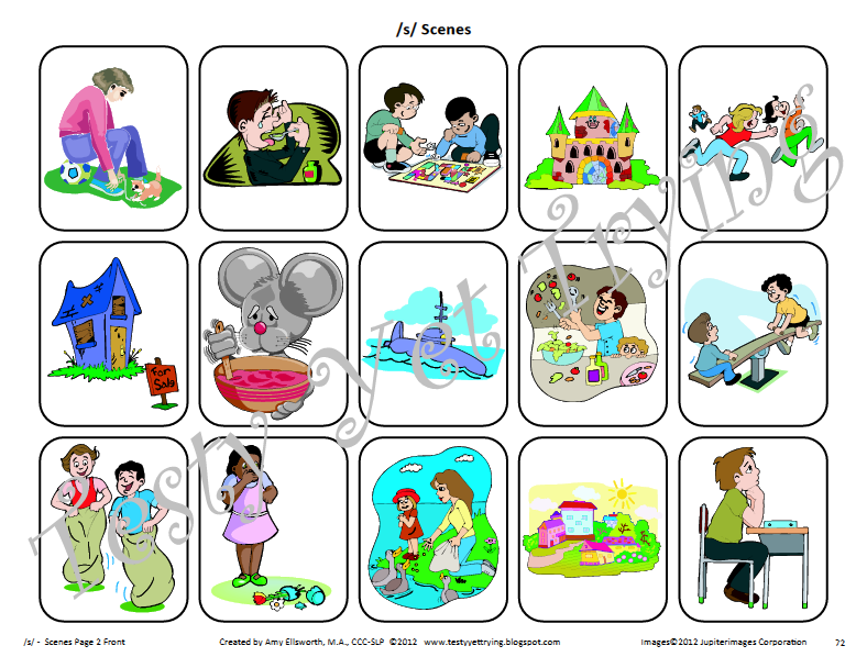 Testy yet trying: Speech Therapy Kit: S Card Sets and Resources