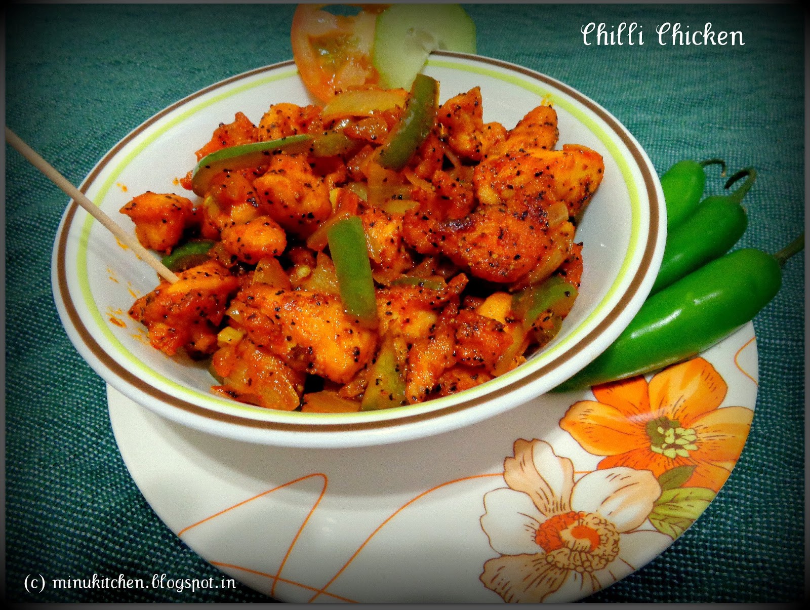 Chilly Chicken ~ Minu's Kitchen