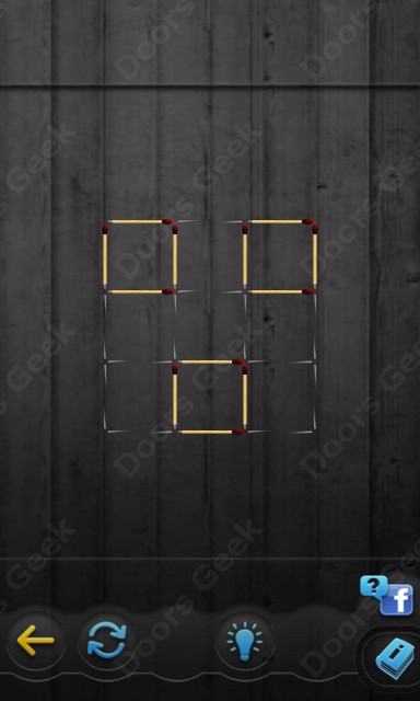 Matchstick Puzzles Level 37 ~ Doors Geek