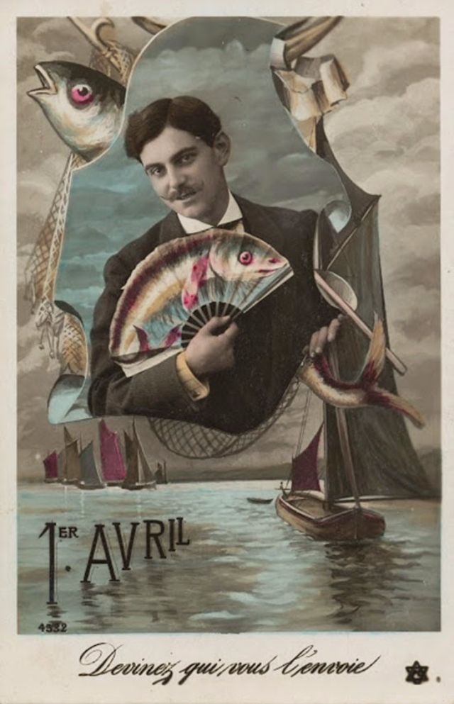 A Collection of 20 Hilarious Vintage French April Fools' Day Postcards ...