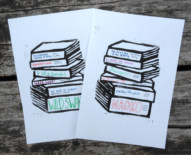 Louise Norman: Custom Book Stack Print