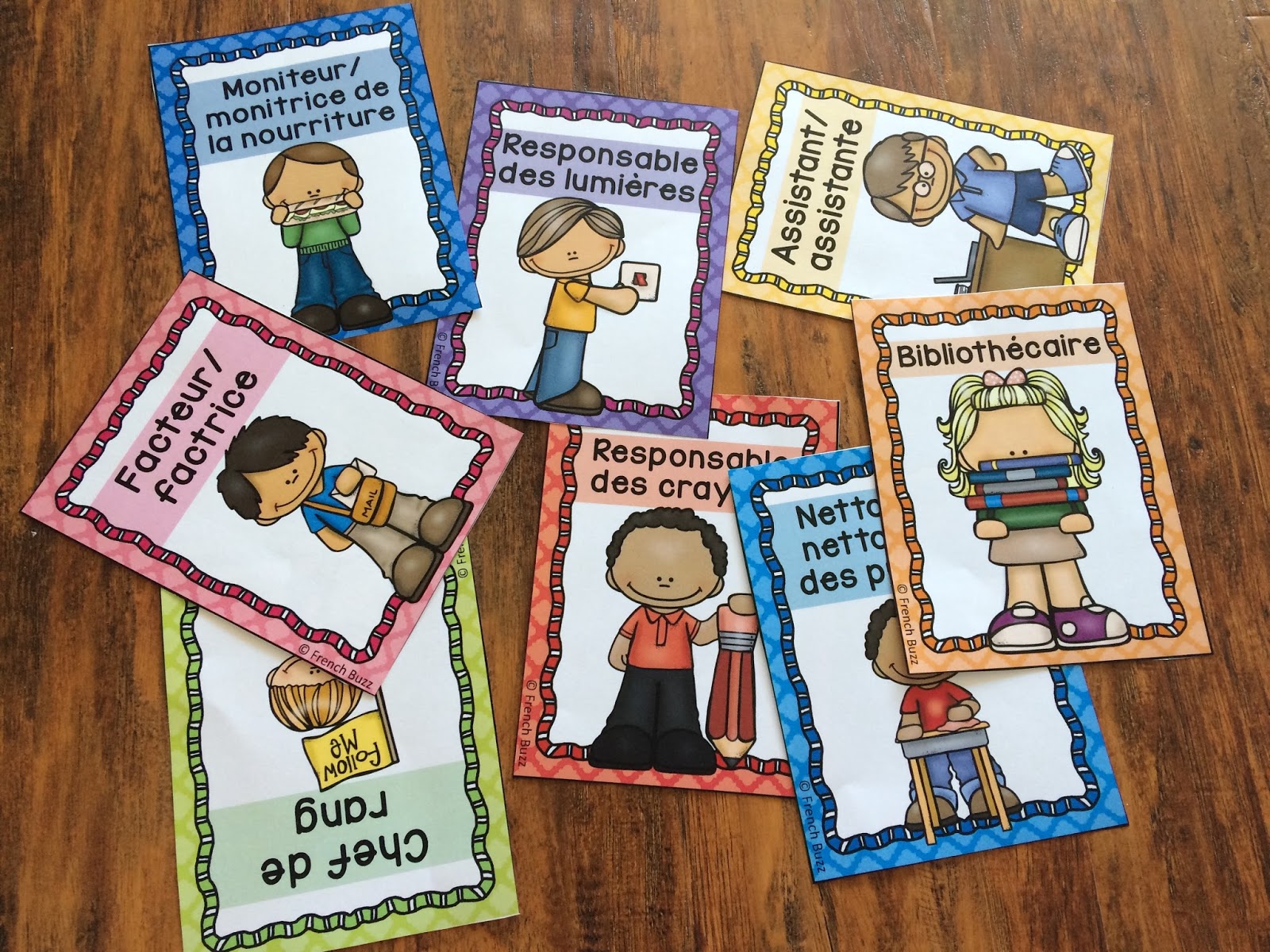 French Buzz - ressources en français: Étiquettes pour décorer la classe