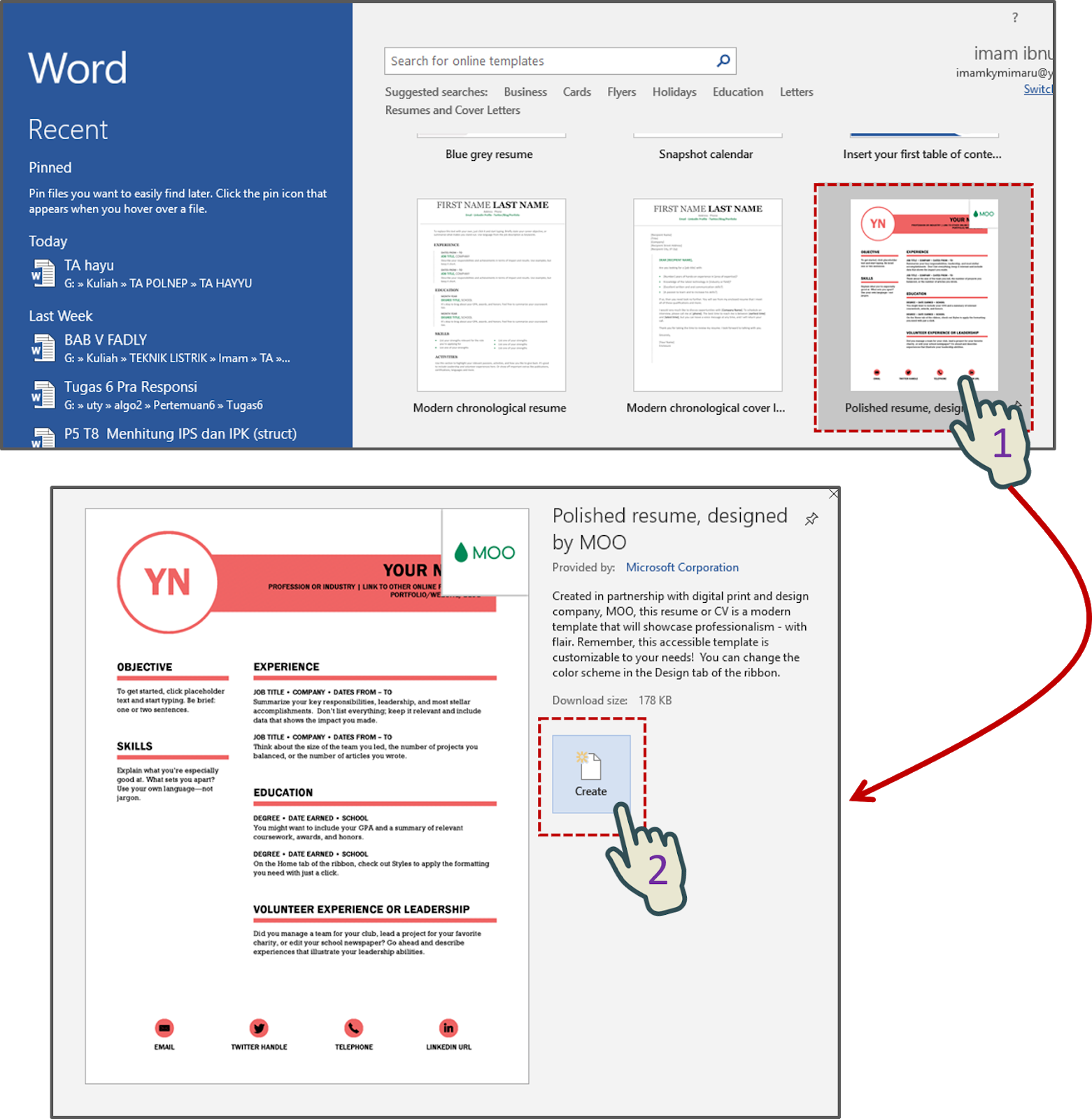 Membuat Dokumen Baru Blank (Kosong) dan Template di Word 2019 - TeachMeSoft