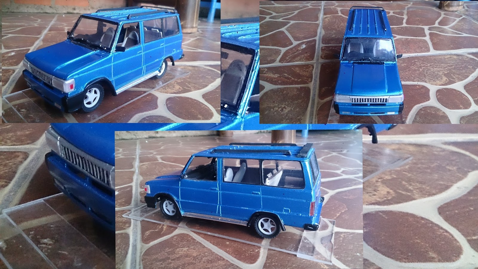 Diecast Miniatur Mobil Kijang Grand extra Biru Muda Costum