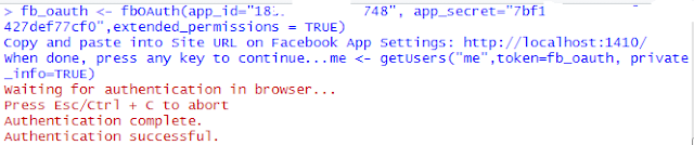 Facebook Data Mining using R