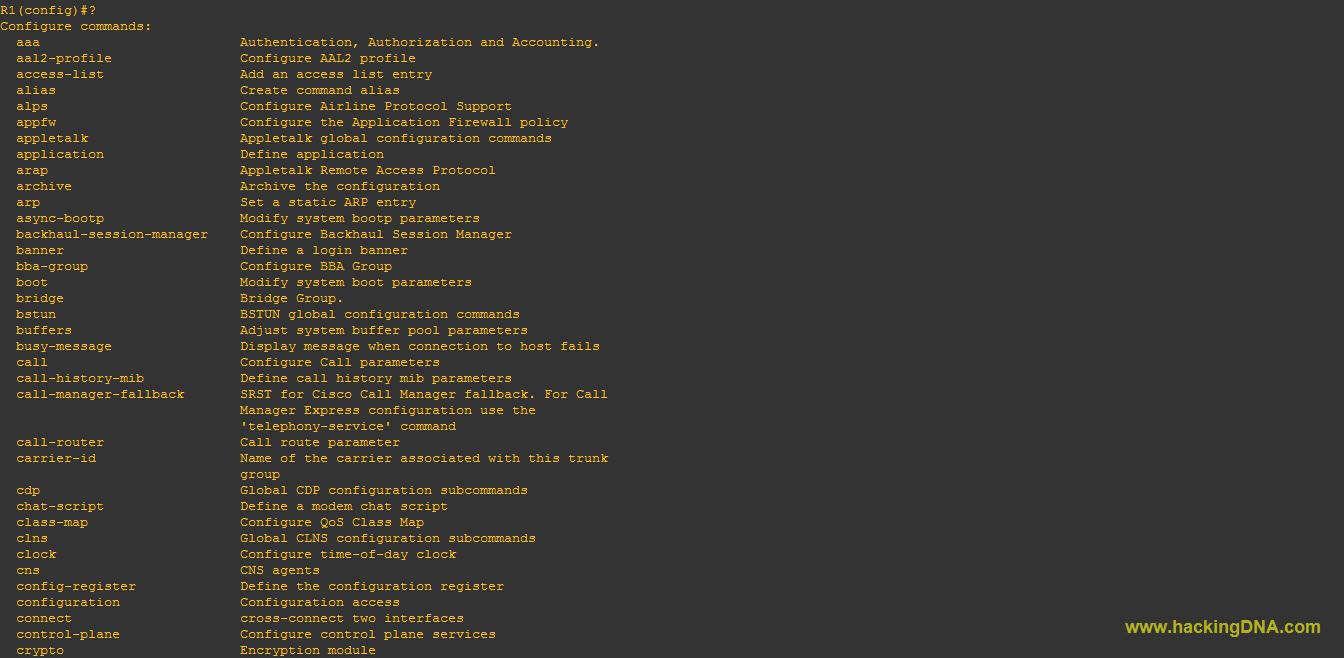 HackingDNA: BASIC MODES OF ROUTER