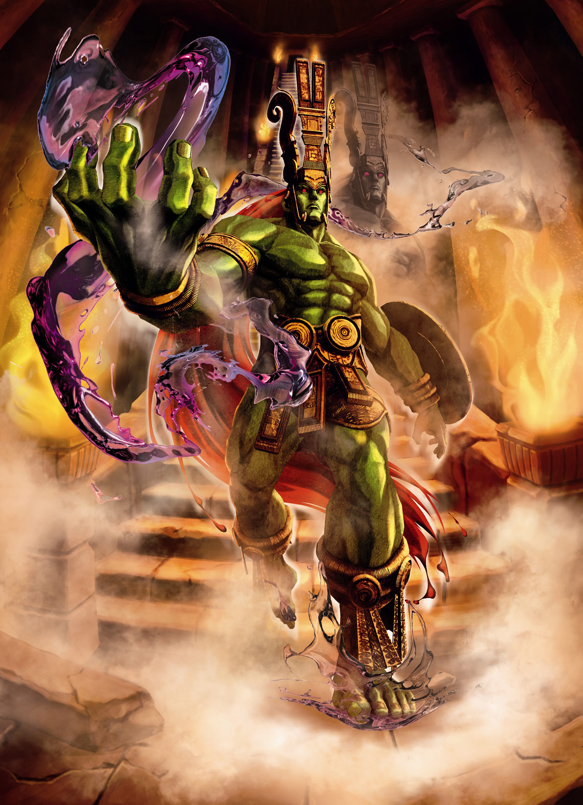 FightVG: Street Fighter x Tekken: M. Bison, Akuma, Jin and Ogre artwork