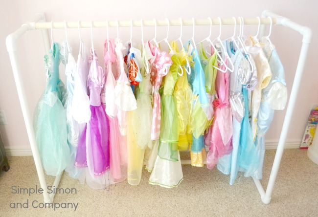 DIY PVC Pipe Princess Dress Rack-A How To - Simple Simon and Company