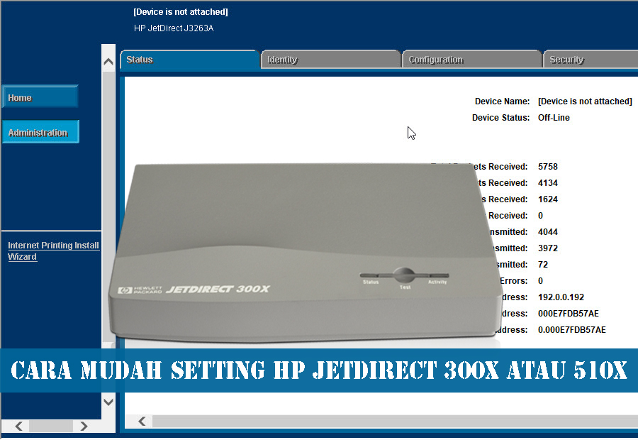 Cara Mudah Setting HP Jetdirect 300x atau 510x - miraclewijaya.com