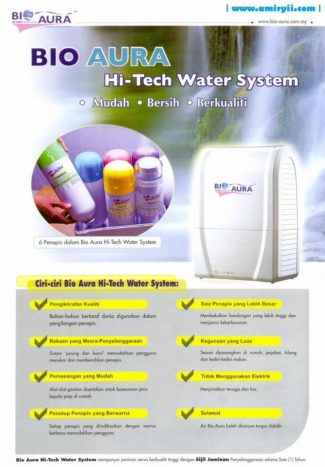 Bio Garam Kesihatan: Ciri-ciri Bio Aura Hi-Tech Water System