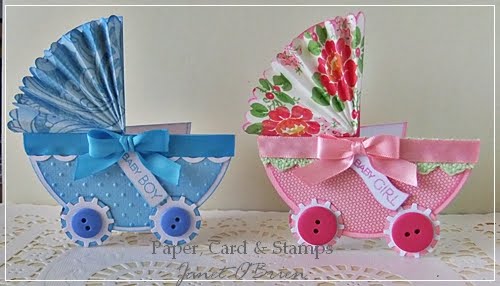 Paper, Card & Stamps: 2 Pram cards
