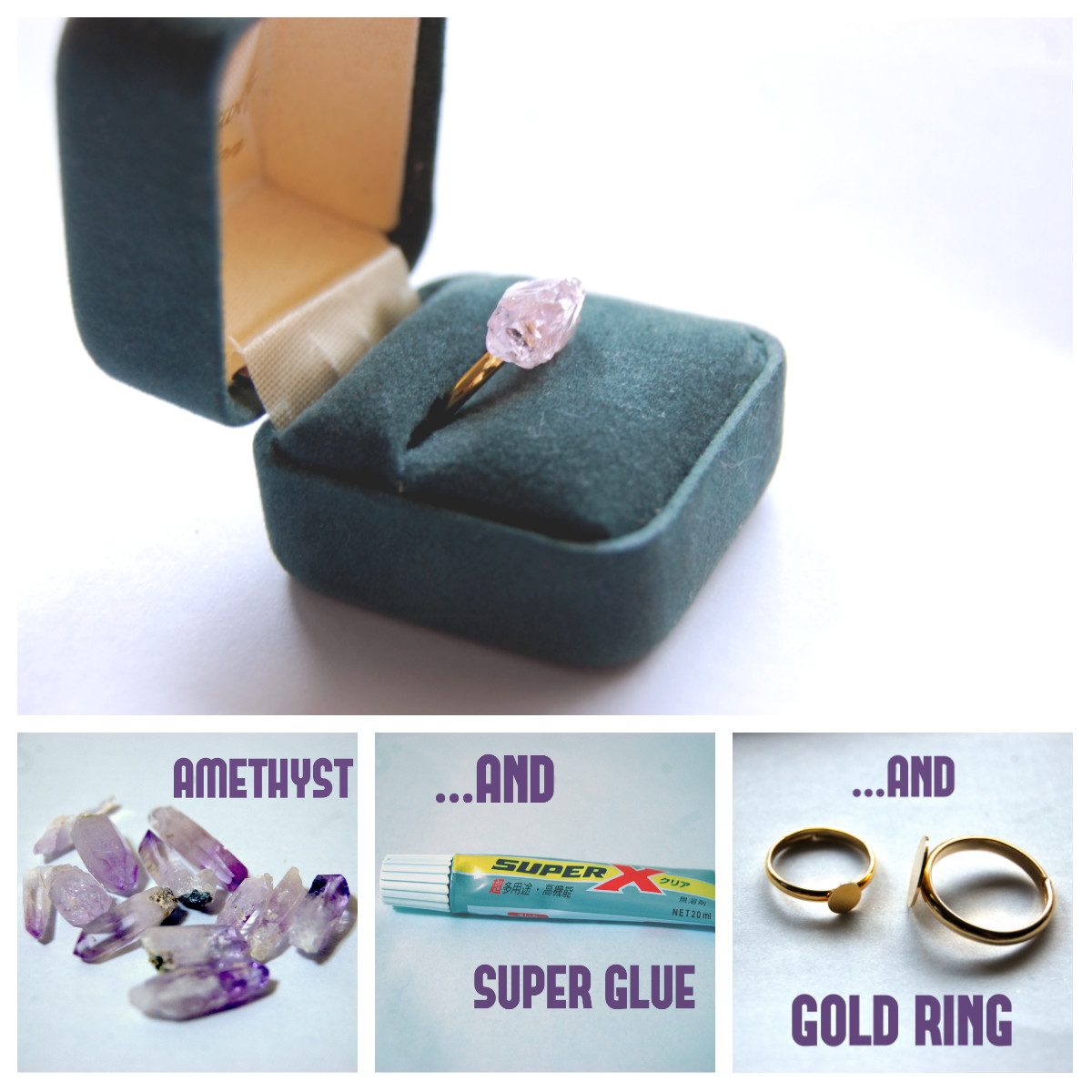 Intentionally Dumb: DIY: Raw Crystal Ring
