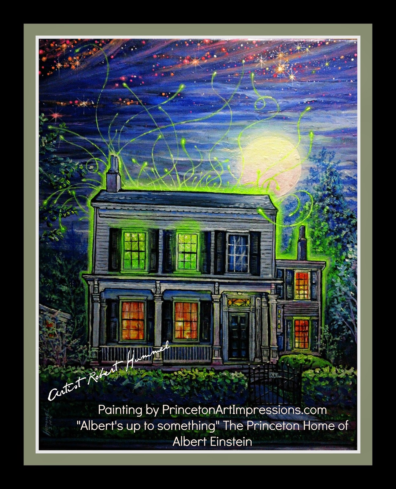 Princeton Art Impressions: Albert Einstein's house in Princeton New jersey