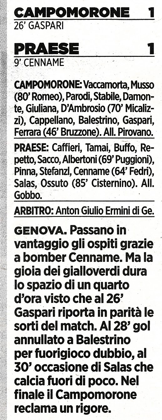 A.S.D. PRAESE 1945 - OFFICIAL BLOG: agosto 2016