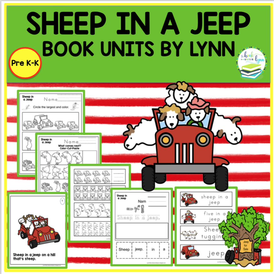 SHEEP IN A JEEP BOOK UNIT ~ Book Units by Lynn