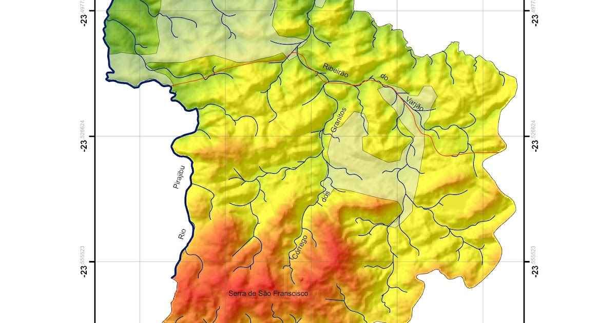 Mapas Hipsométricos da Bacia do Médio Tietê | Observatório do Comitê de ...