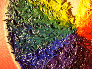 Tasty Paintings: First Attempt at a Color Wheel Cake