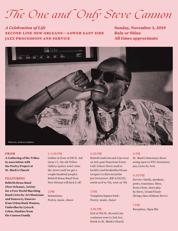 EV Grieve: A day-long celebration of Steve Cannon's life this Sunday