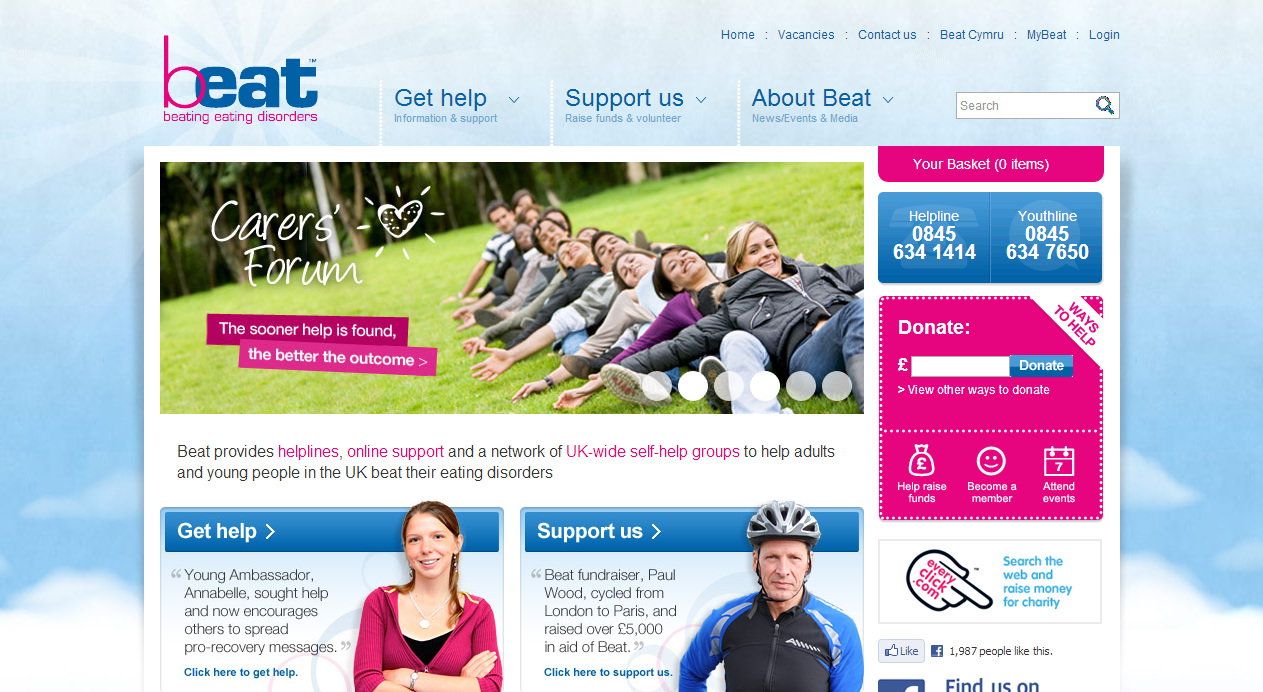 Smart Charities: Beat: Helping People in the UK Beat Eating Disorders