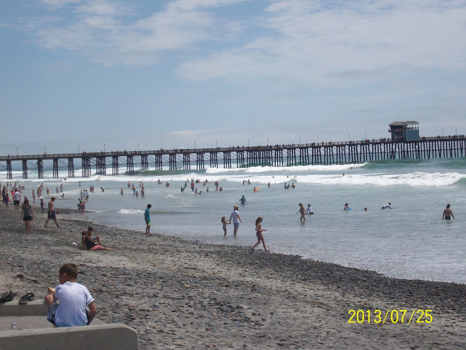 Lone Ocean Swimmer, Oceanside, CA: Short Swim on a Beautiful Day