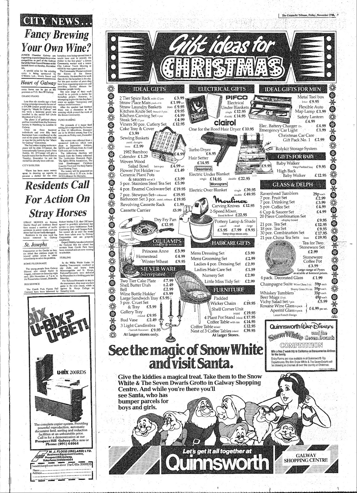 Filmic Light - Snow White Archive: 1981 Newspaper Ads from Ireland