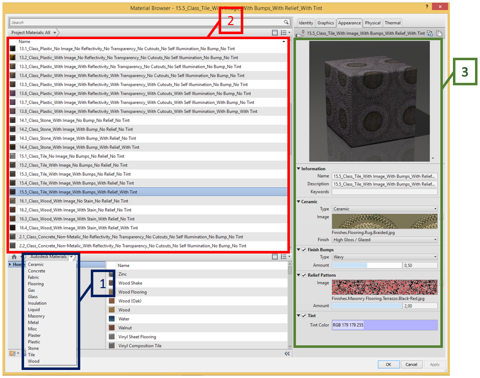 Revit Recess: Revit Material Classes and Assets