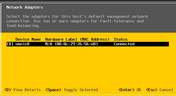 Configuring Ip Address For Esxi Host