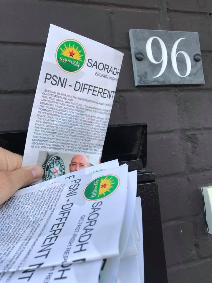 El norte de Irlanda: Campaña de propaganda de Saoradh en Belfast