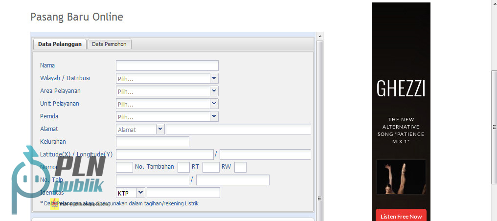 Cara Daftar Pasang Baru Listrik Online - PLN Publik
