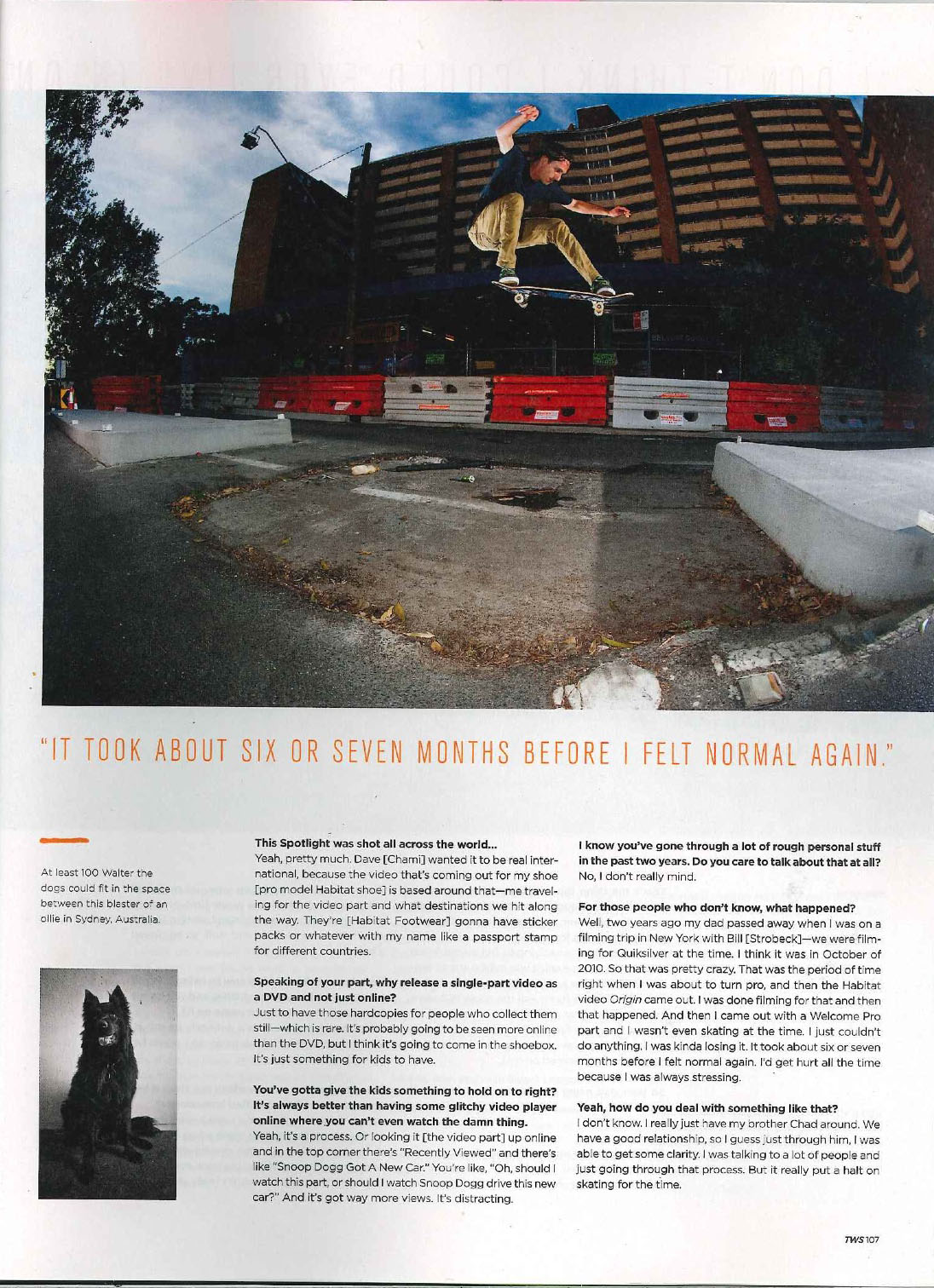 Quiksilver PR: Austyn Gillette in Transworld Skateboarding