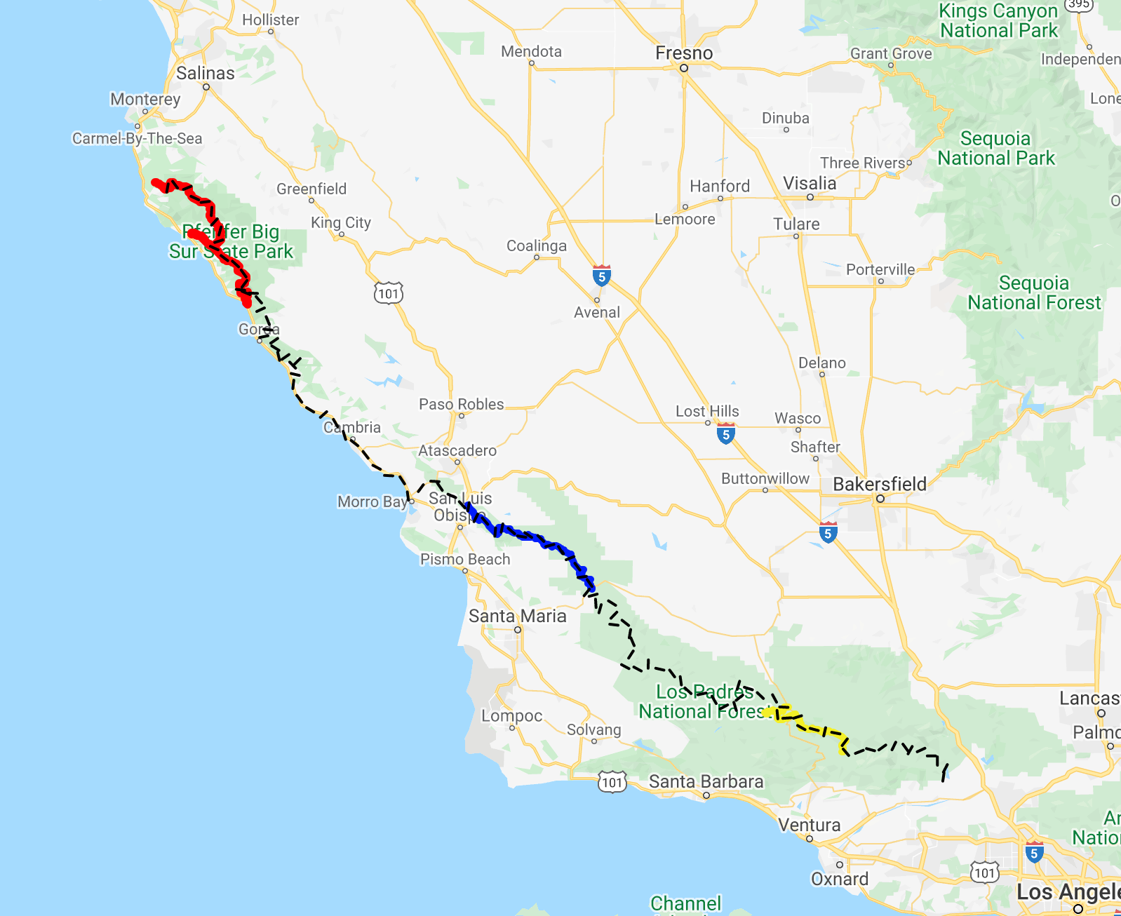Section Hiking The Condor Trail: Bottchers Gap to Kirk Creek - First ...