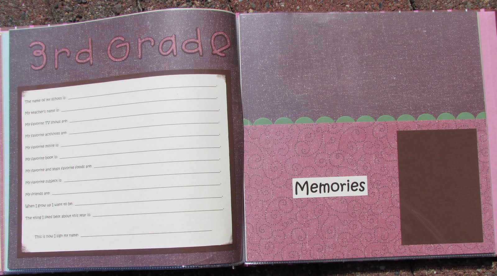 Timesaving Designs: PK-12th grade 12x12 School Memory Album