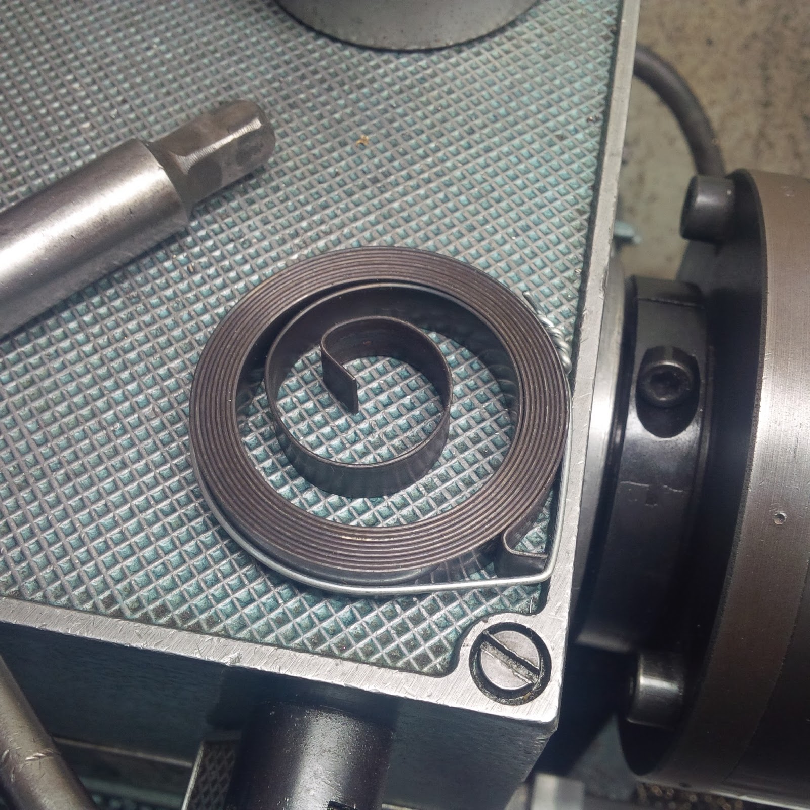 Another Day Another Project: Fixing Quill Spring For 10" King Drill Press