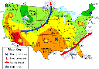 Weather Fronts: How are the fronts represented on a weather map