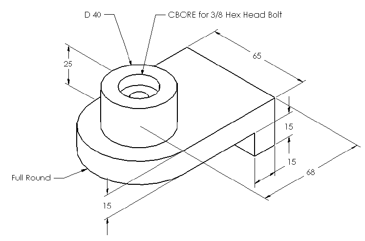 Extruir saliente / Extruir corte / Redondeo completo ~ Aprender ...