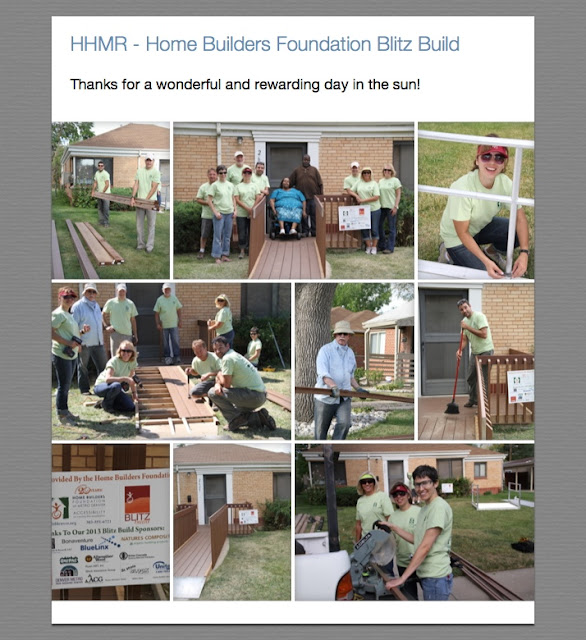A few pictures from HHMR's day at the Home Builders Foundation 2013 ...