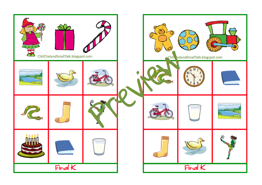 Chit Chat and Small Talk: Early Speech Sounds Spinner Christmas Freebie