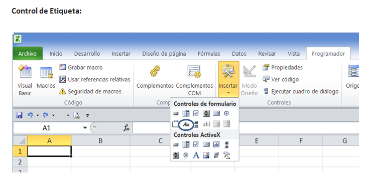 CONTROLES DE FORMULARIOS EN EXCEL Y SUS PROPIEDADES
