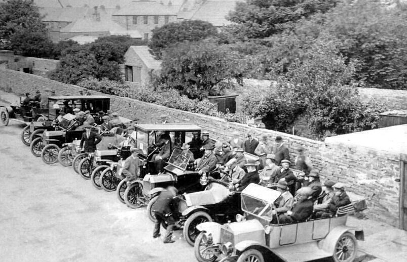 Tour Scotland: Old Photograph Vintage Car Rally Perth Perthshire Scotland