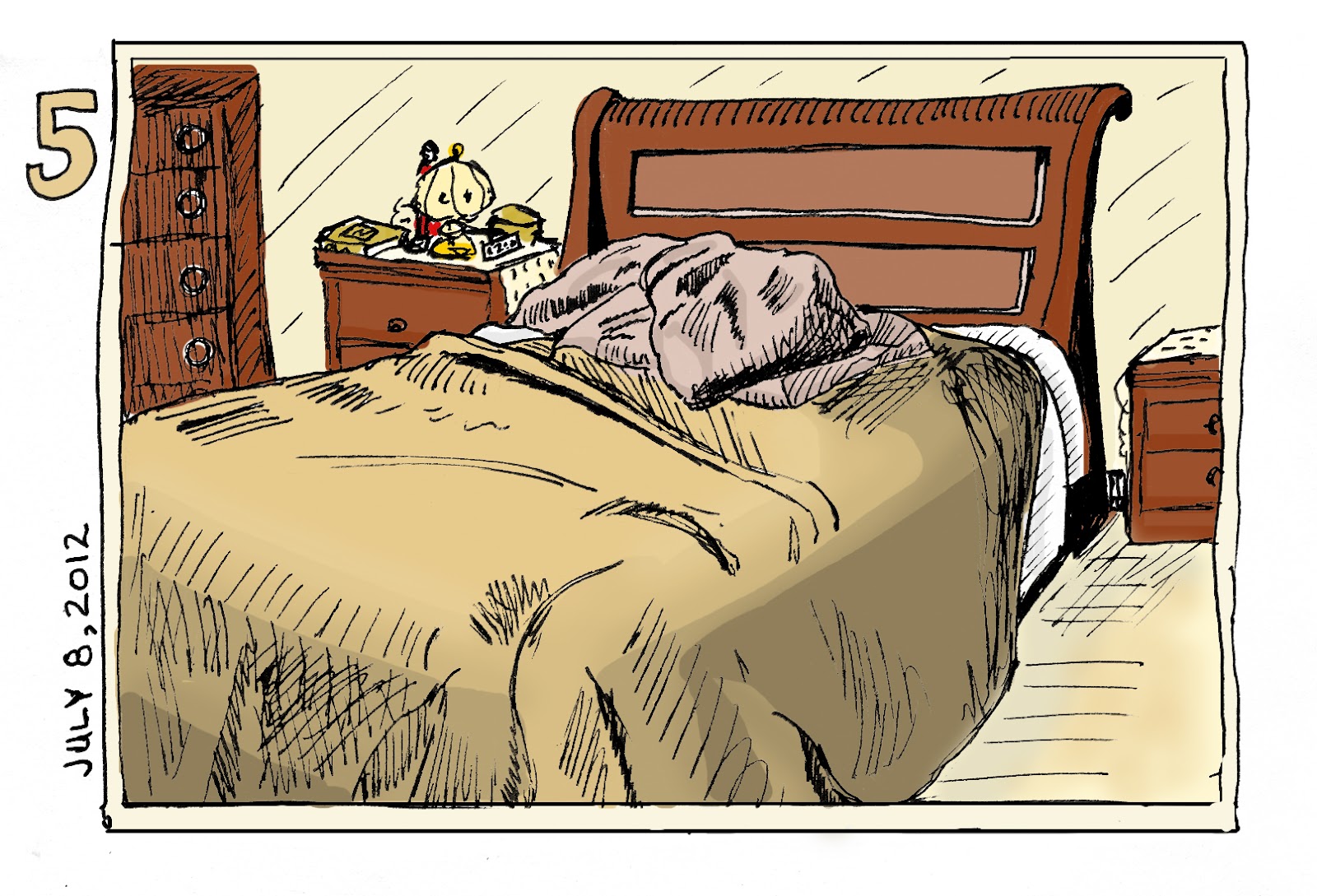 Ana's Strictly Sketchbook: Every Day Matters #5 - Draw Your Bed