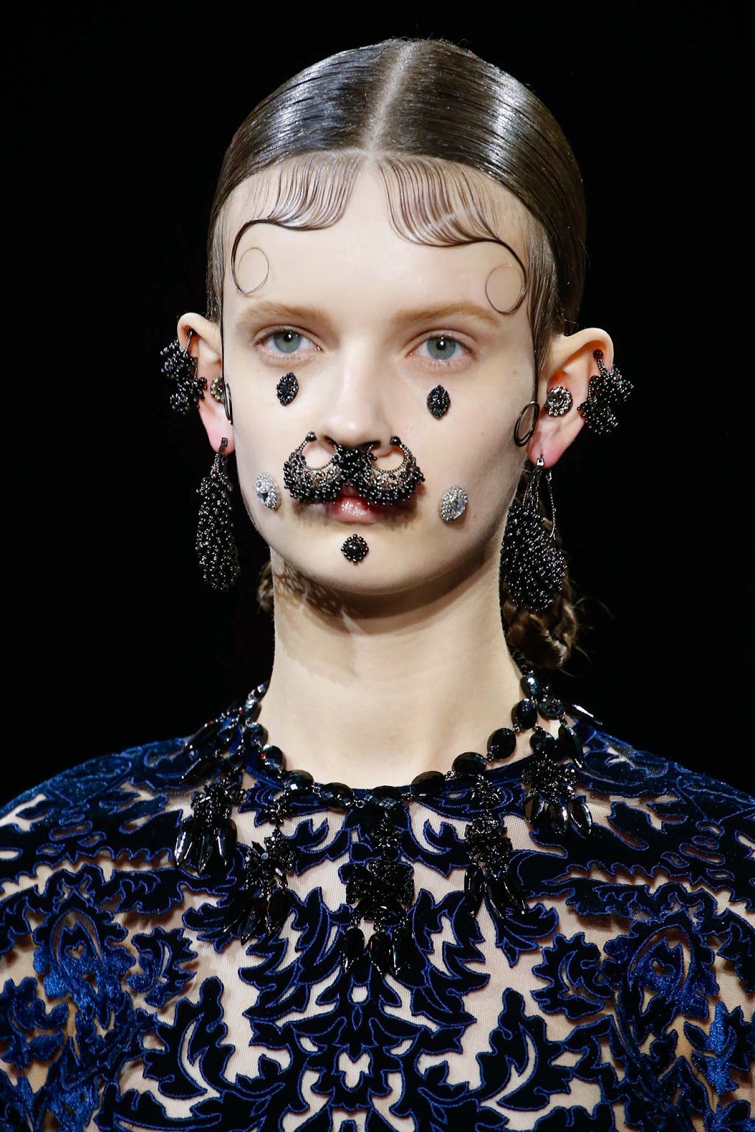 Stylefluid Trendz: Embellished faces at Givenchy Fall Winter 2015: Goth ...