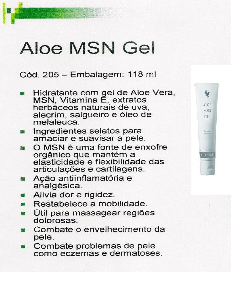 Forever Living: Aloe MSM Gel
